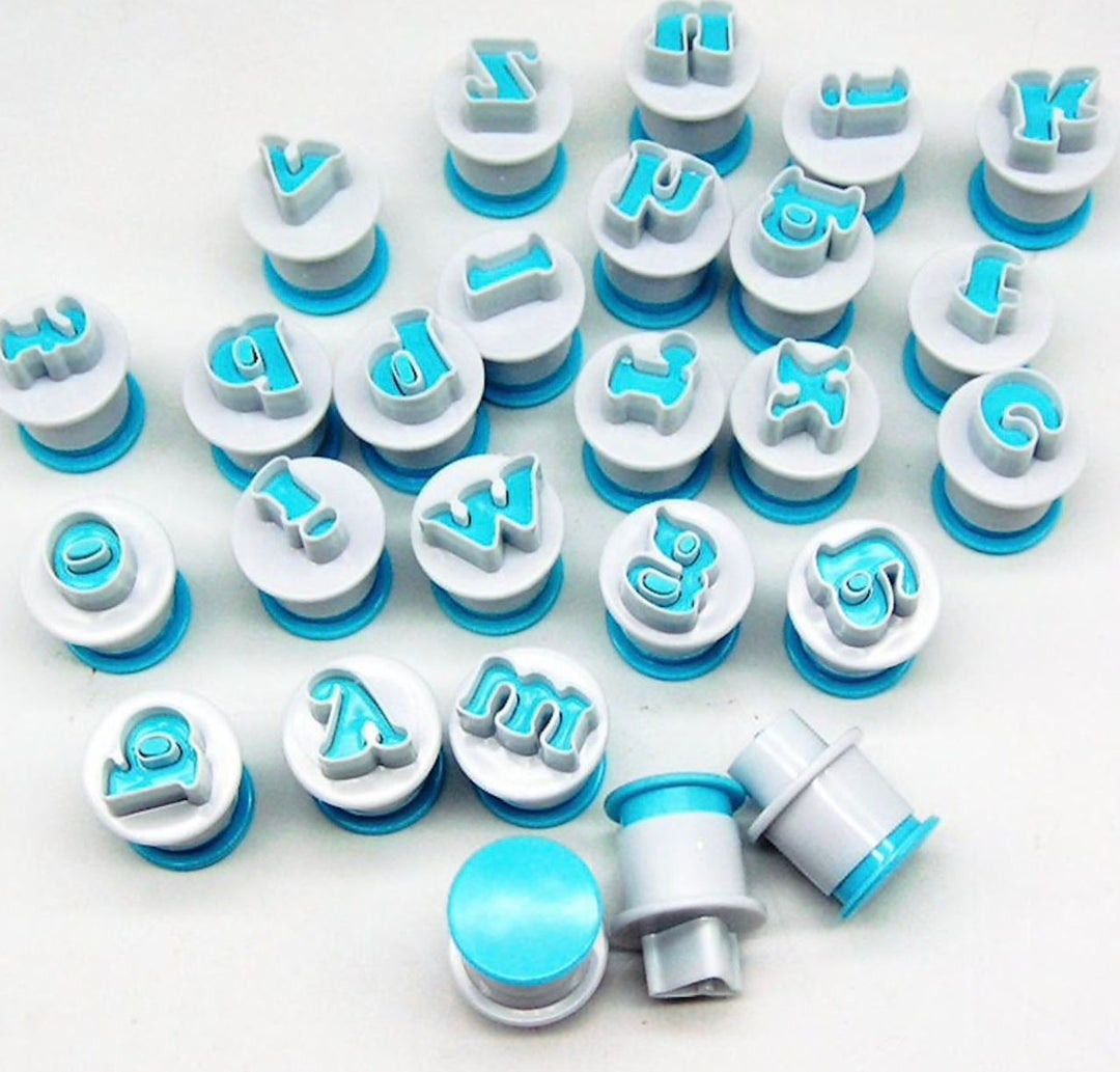 Lower Case Alphabet Plunger Cutters | Shop online at Cake Deco Supplies ...