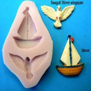 Nautical Seagull & Sailboat – Cakedecosupplies