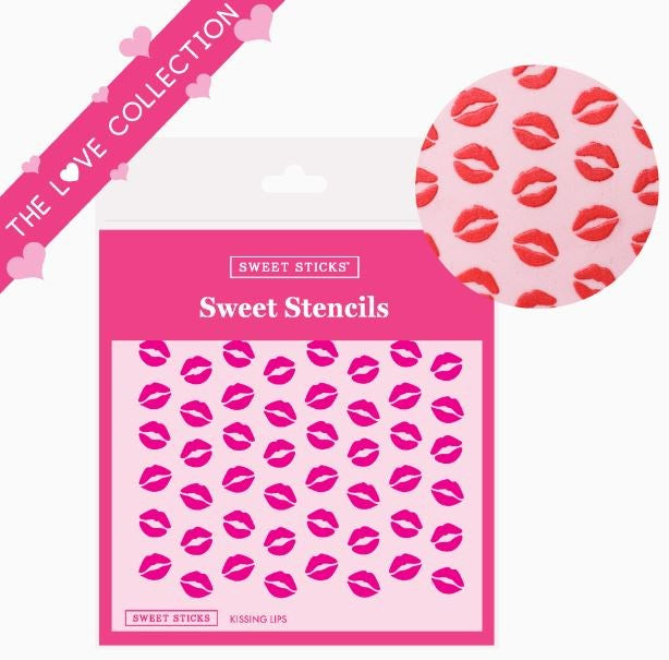 Sweet Sticks - Kissing Lips Stencil | Shop online at Cake Deco Supplies ...