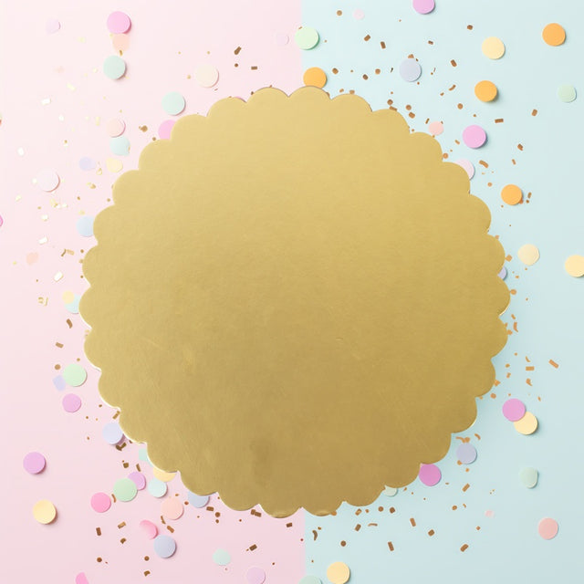 Scalloped Cake Board 10" Gold | Shop online at Cake Deco Supplies ...