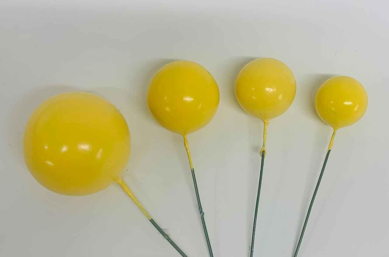 Topper - Yellow Cake Balls 20pcs – Cakedecosupplies