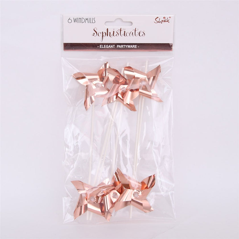 Windmill Rose Gold Toppers | Shop online at Cake Deco Supplies ...